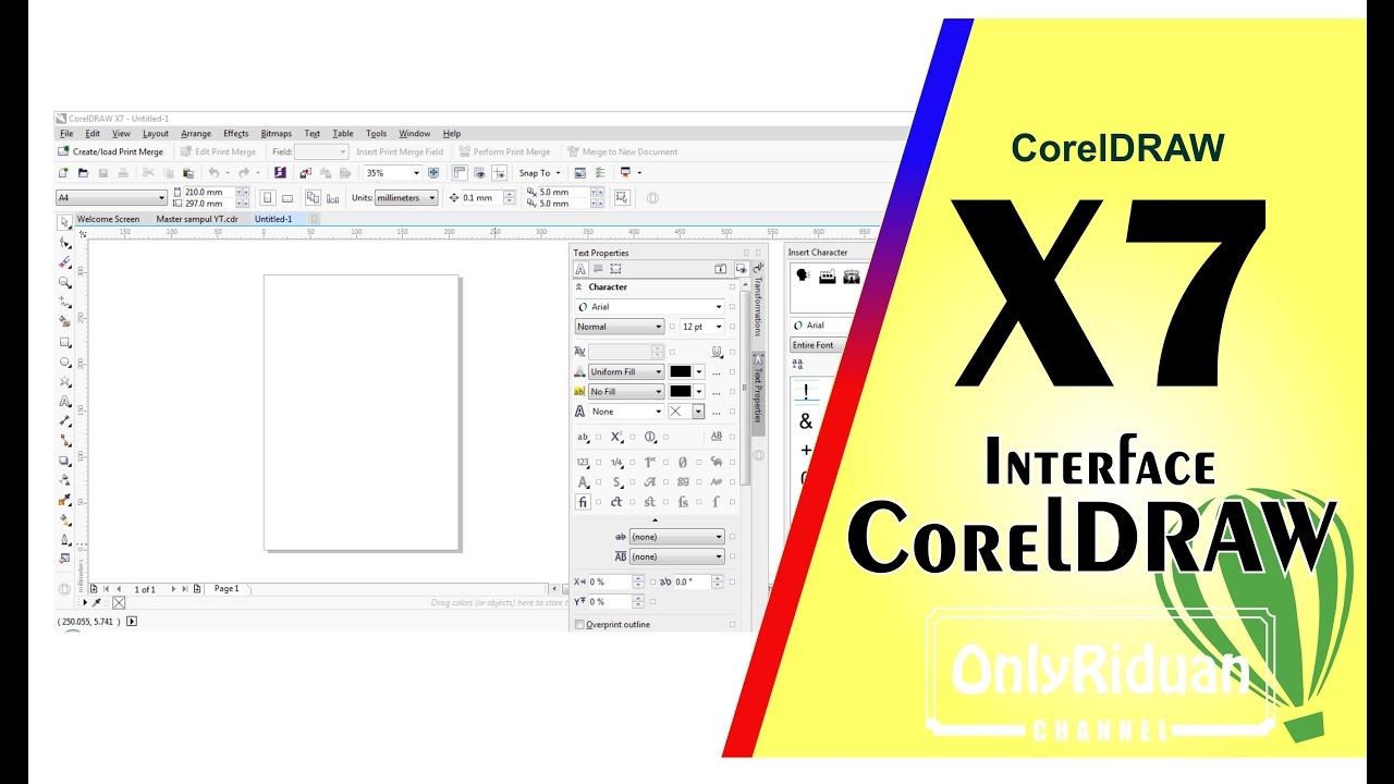 Mengenal Interface CorelDRAW X7 - TUTORiduan.com