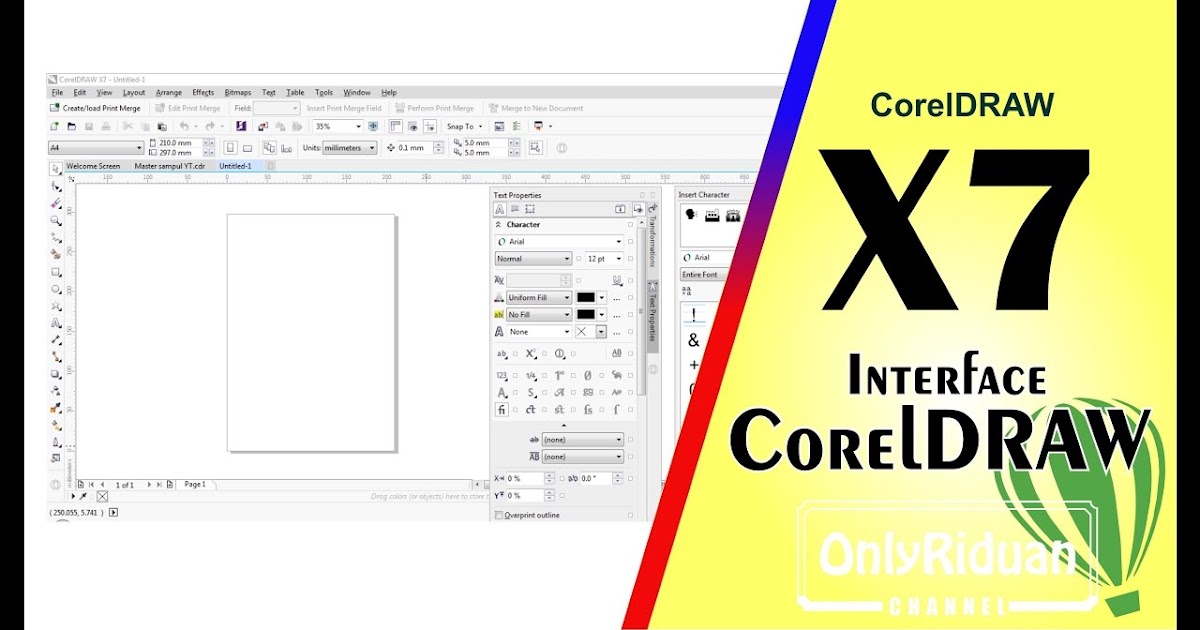 Mengenal Interface CorelDRAW X7 - TUTORiduan.com