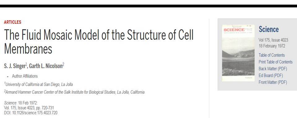 Summary of Fluid Mosaic Model of Plasma Membrane by Singer and Nicolson ...