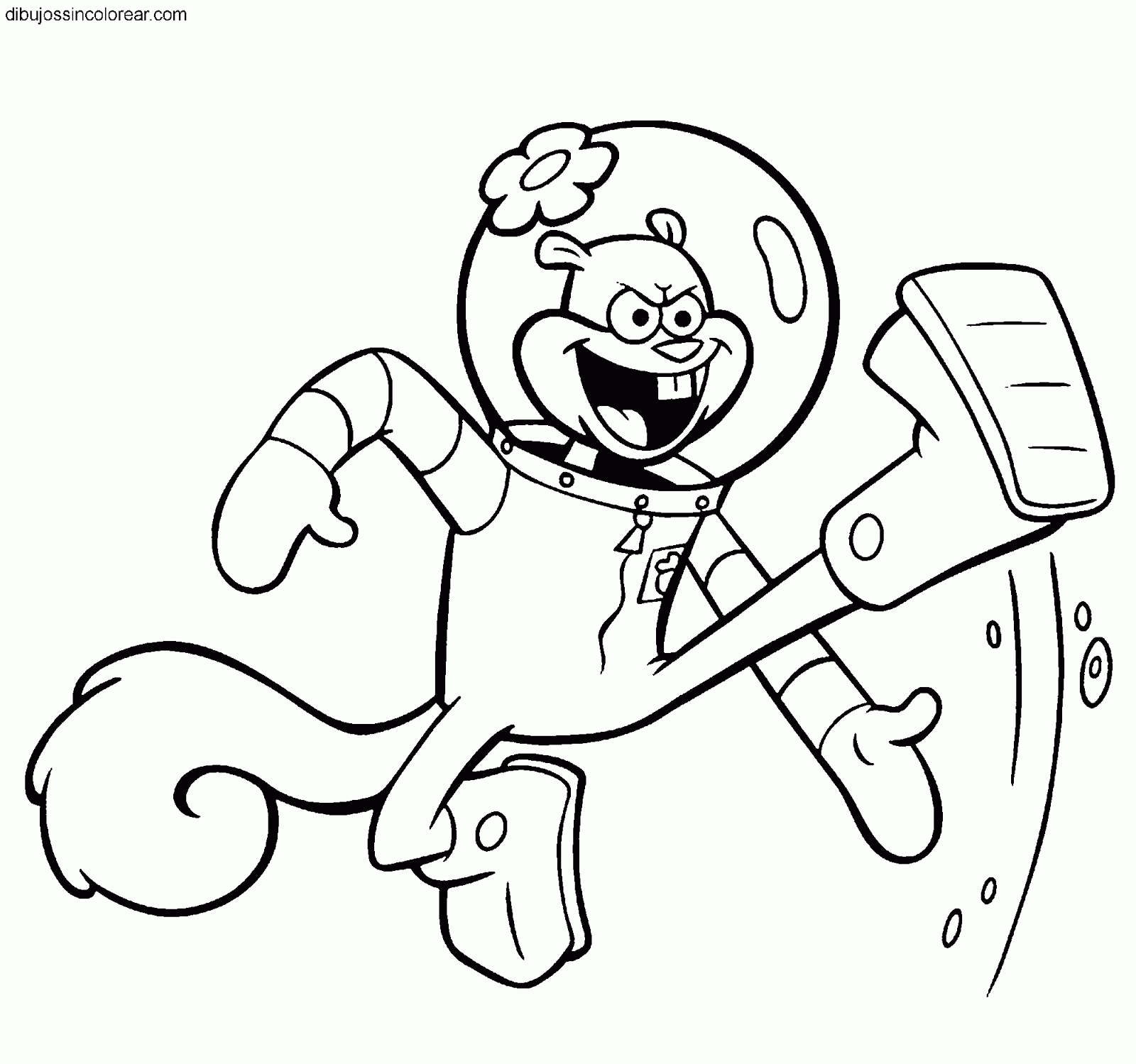 Dibujos de Arenita (Bob Esponja) para Colorear