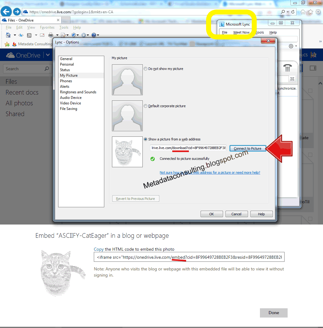 Metadata Consulting [dot] ca: Setting Microsoft Lync Profile Picture ...