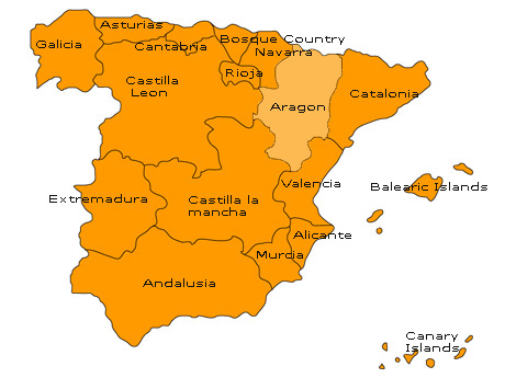 Aragon Map Pictures and Information | Map of Spain Pictures and Information