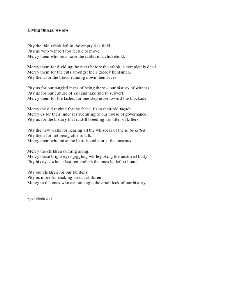 KI Media: Living things, we are - Poem by Peauladd Huy