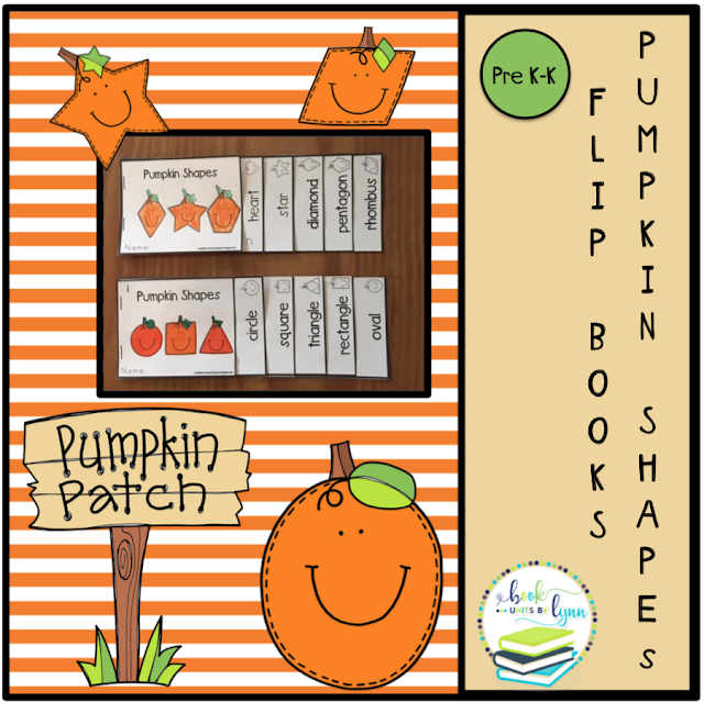 PUMPKIN SHAPES FLIP BOOKS ~ Book Units by Lynn