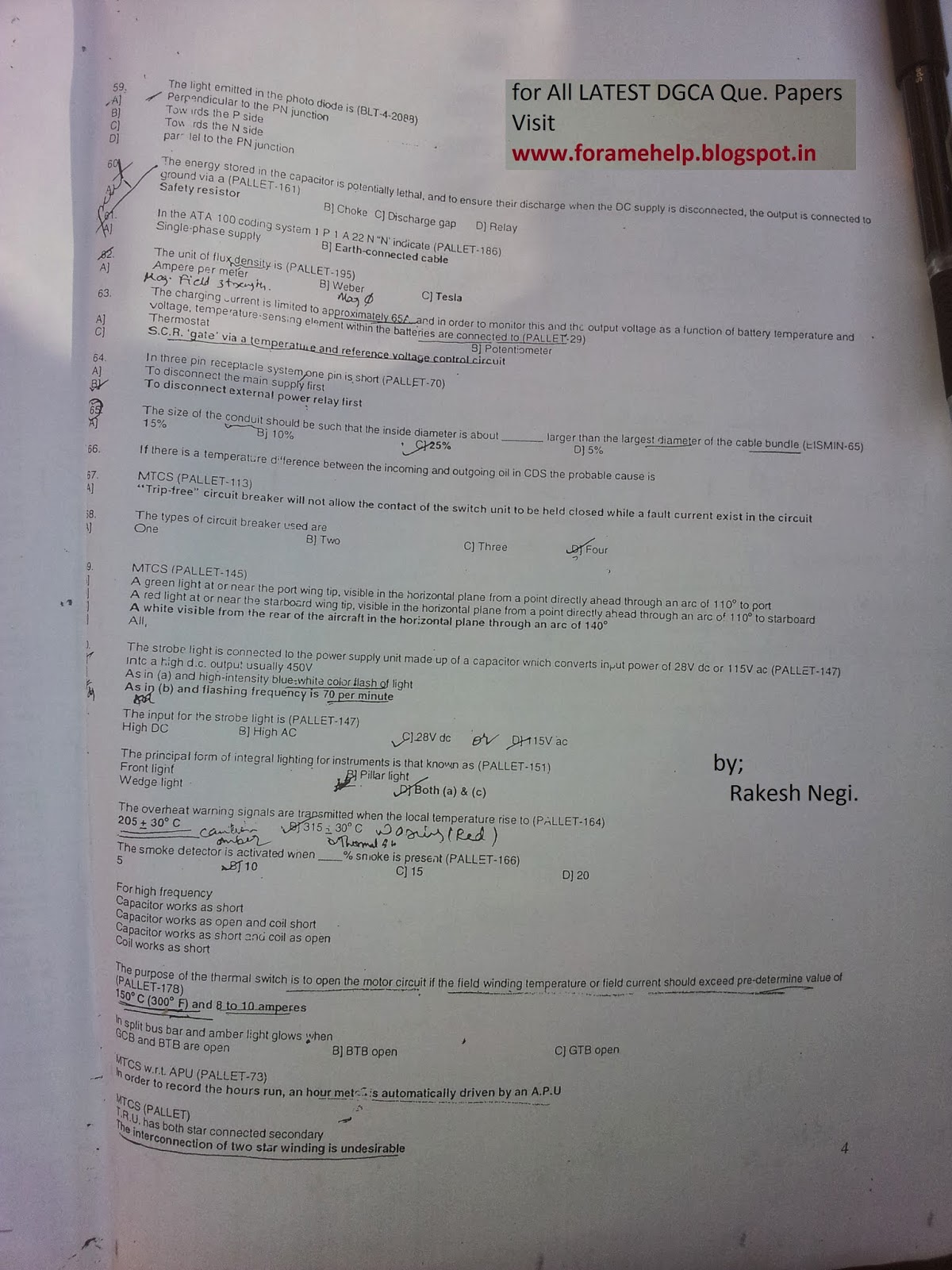 All About Aviation.: DGCA Electrical System Paper-3, Feb 2013A