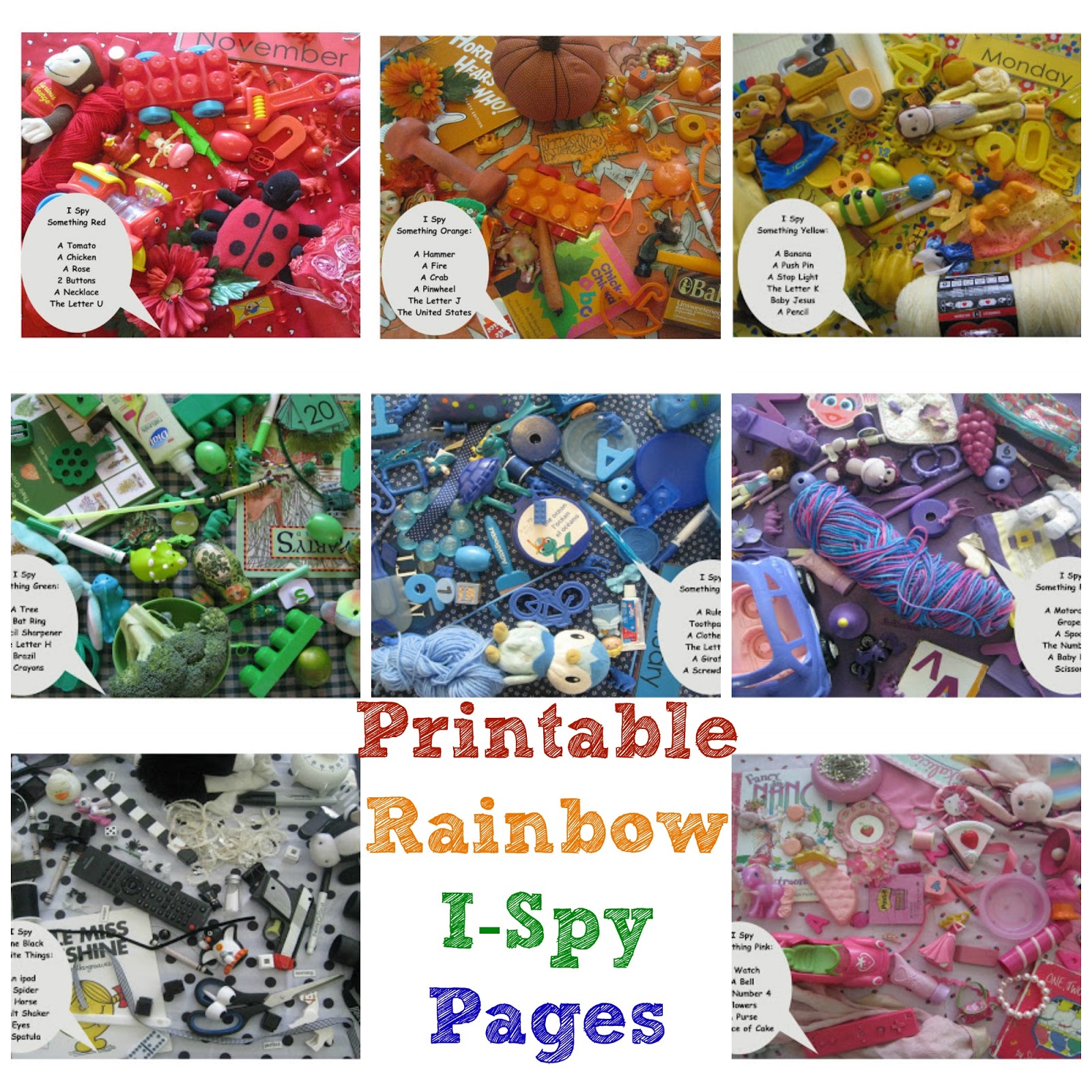 I Spy Pictures ~Yellow and Blue - Teach Beside Me