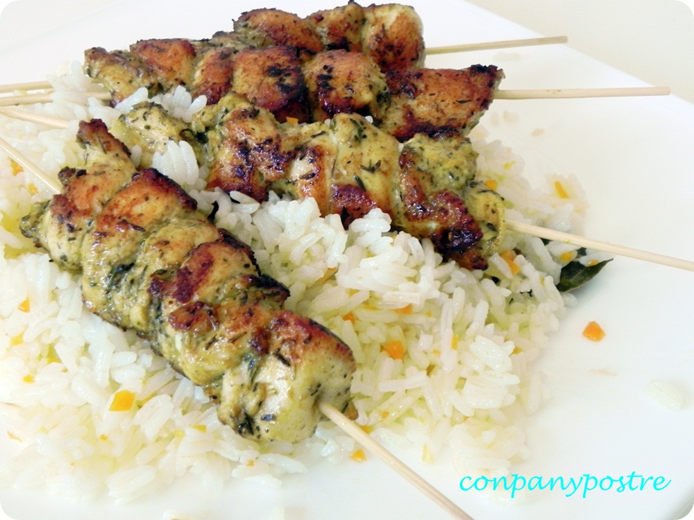 Con pan y postre: Más pinchitos de pollo