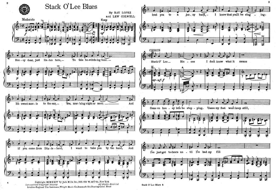 I Went Down to St. James Infirmary: "Stack O' Lee Blues" - the first ...