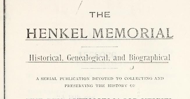 GONE, But Not Forgotten: THE HENKEL MEMORIAL BOOK