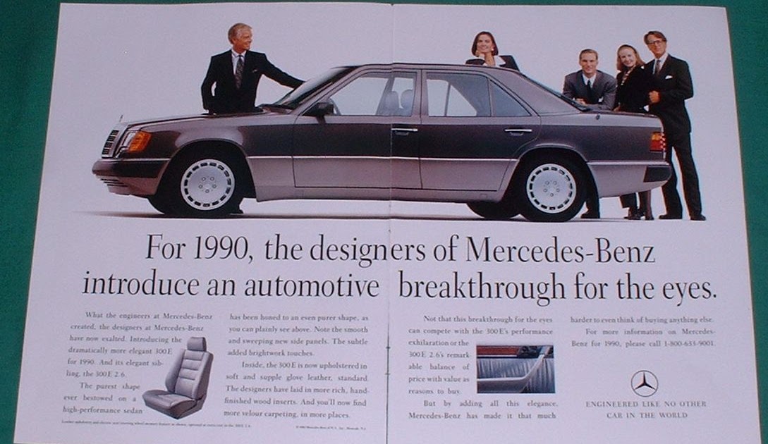 1990 - MERCEDES-BENZ - Ad - 300 series - EYE ON DESIGN | Old Magazine Ads