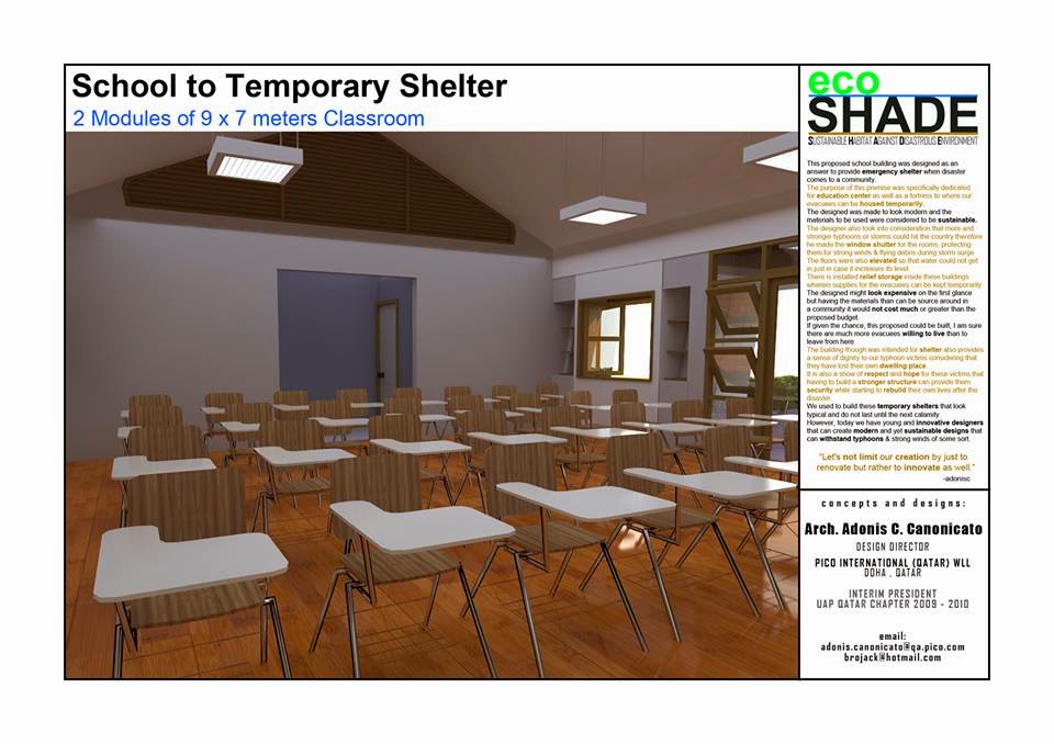 Resilient Schoolbuilding Design 1 ~ UAP Emergency Architects