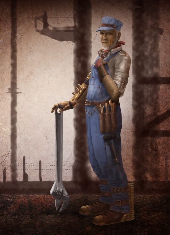 Steampunk mechanic concept