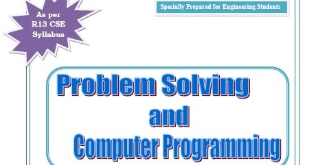 ENGINEERING DRIVE: Problem Solving & Computer Programming for B.Tech ...