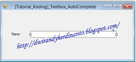 Membuat Textbox Auto Complete Di VB.NET - Tutorial Koding