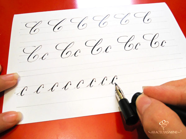 Caligrafía copperplate ¿cómo escribir la letra C? | Aracelyasmine ...