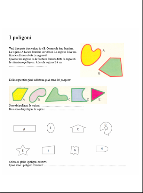 didattica matematica scuola primaria: I poligoni - classe quarta