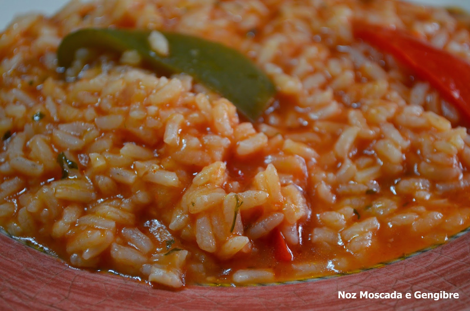 Arroz de tomate e pimento
