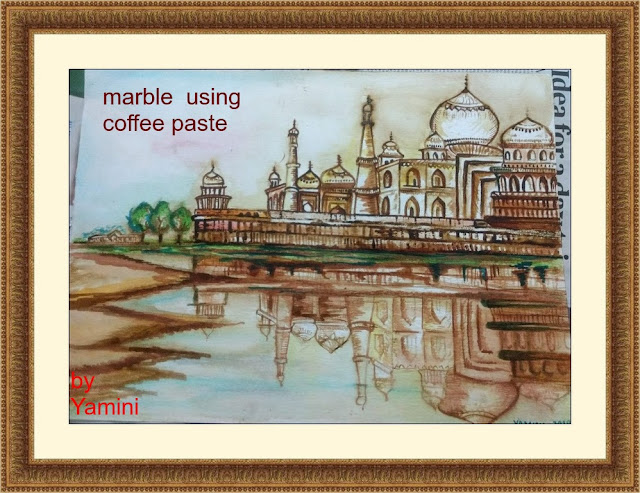Raja thatha's blogs: Painting by grand daughter Yamini using Coffee paste
