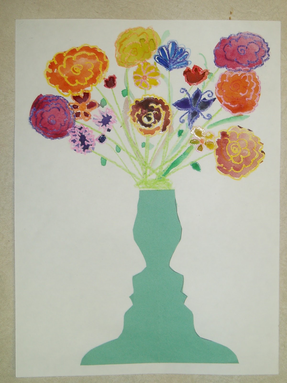 Miss Young's Art Room: 3rd Grade Negative Space Face Vases