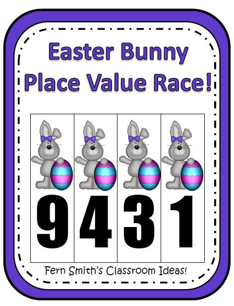 Place Value Race Math Center Game Activities - Fern Smith's Classroom ...