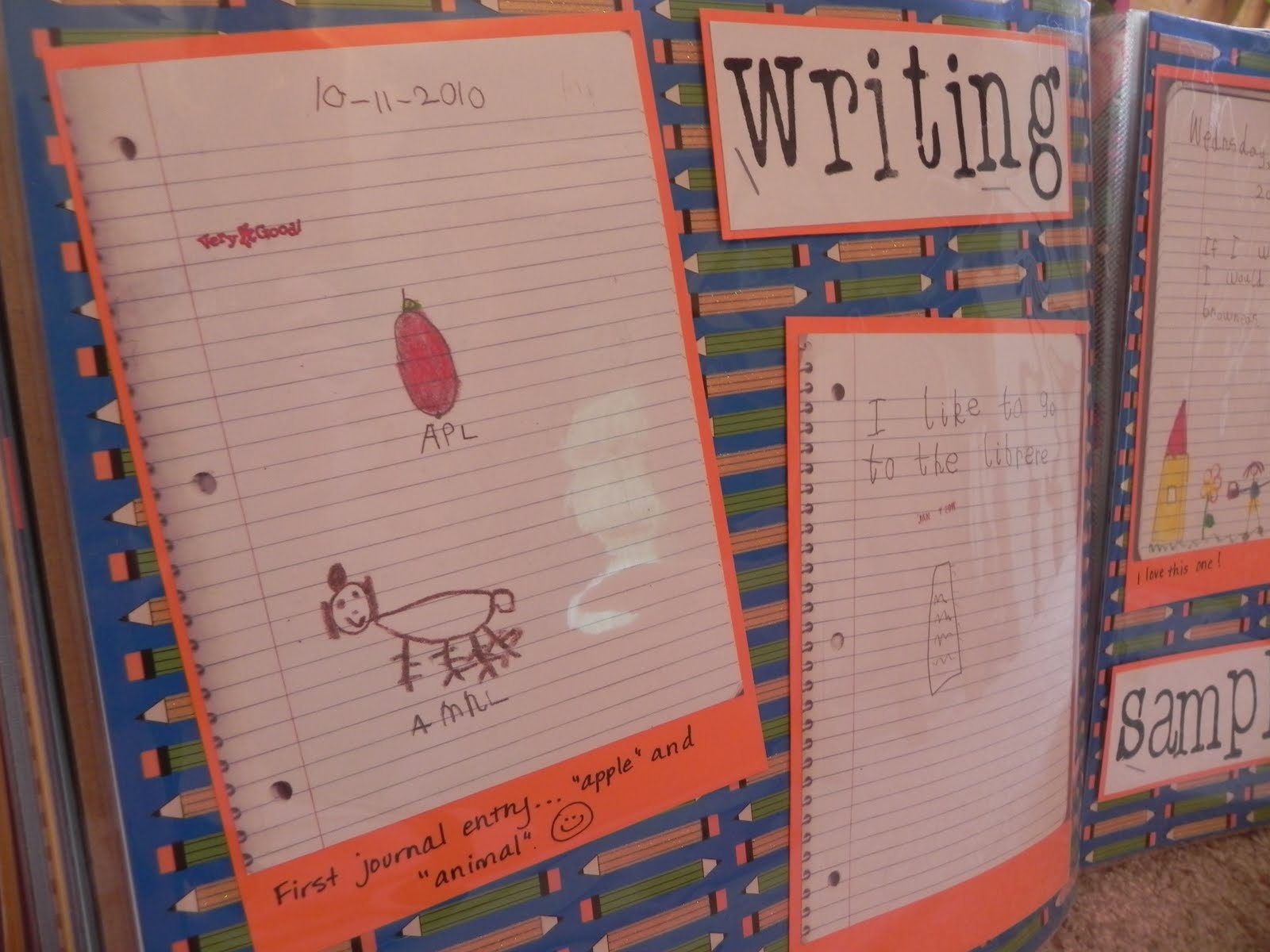 Shady Tree Diary: {Scrapbooking: Writing & Drawing Samples}