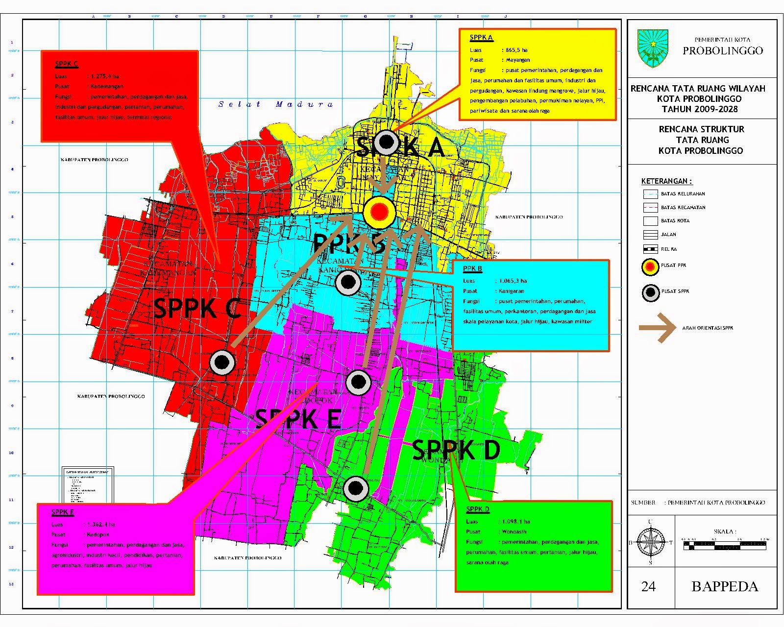 INDUSTRI KOTA PROBOLINGGO: PETA ADMINISTRASI DAN TATA RUANG WILAYAH ...