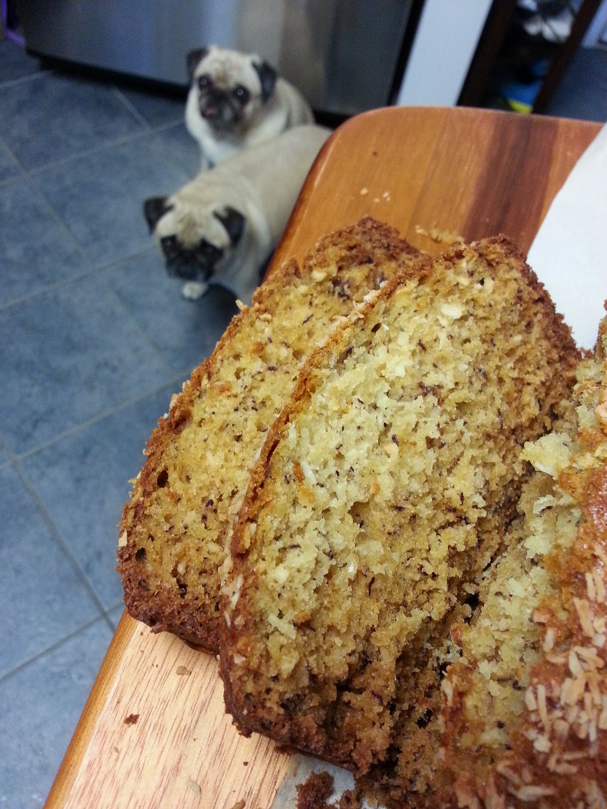 Grubbin' Pugs: Coconut Banana Bread