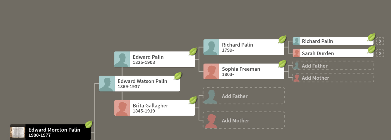 Palin Family History and Research: Week 41: And now for something ...