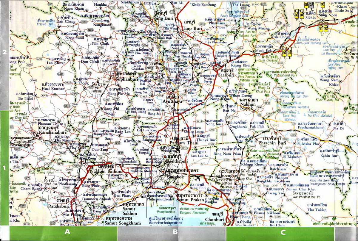 Map of Bangkok, Thailand