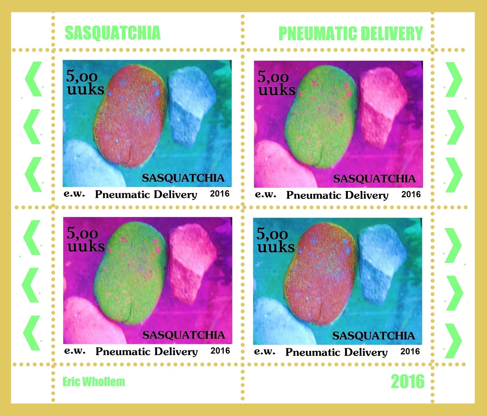 Art Blog/Eric Whollem: PNEUMATIC MAIL OF THE SASQUATCH/ Fantasy Stamps ...