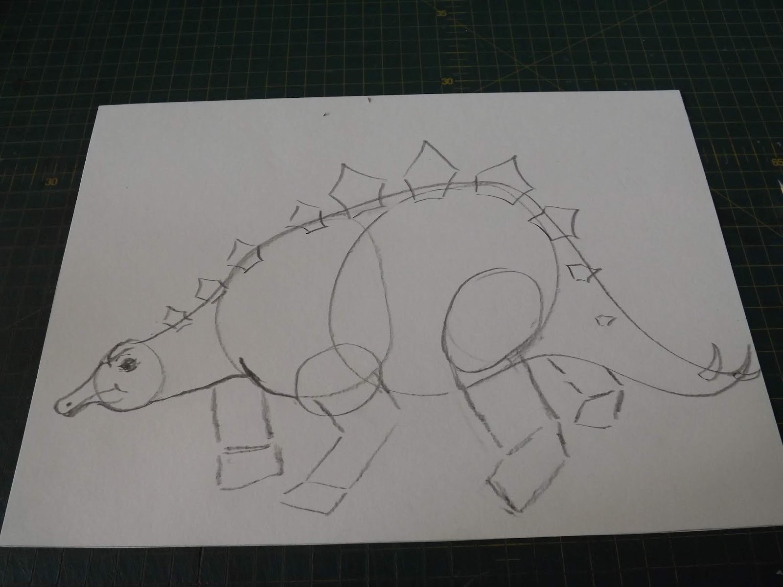 A Pretty Talent Blog: How to draw: A Stegosaurus