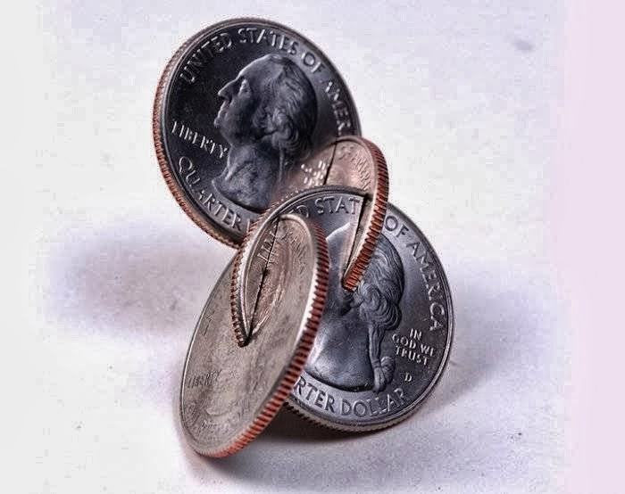 Interlocking Coin Sculptures by Robert Wechsler - Ye Kya Chutiyapa Hai
