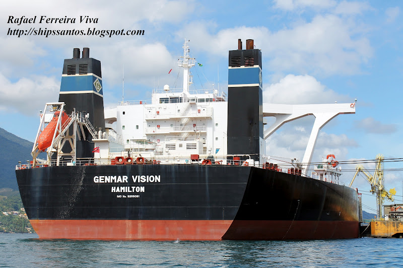 Navios em Santos: Genmar Vision atraca em São Sebastião