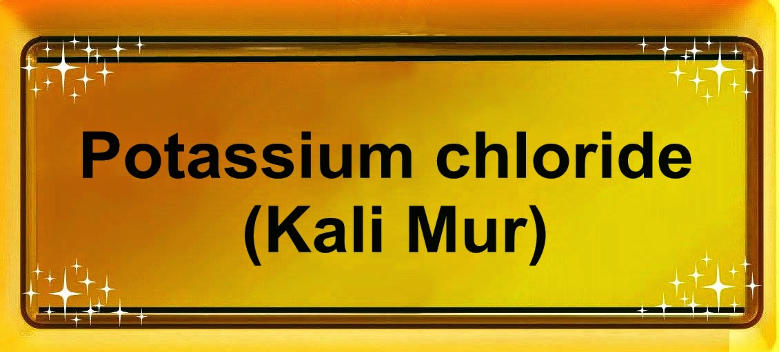 Dr. Sherazi Foundation : Potassium chloride - Kali Mur
