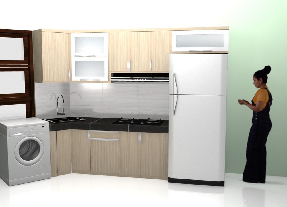 Kitchen Set Dinding Tidak Siku | Kitchen Set Semarang