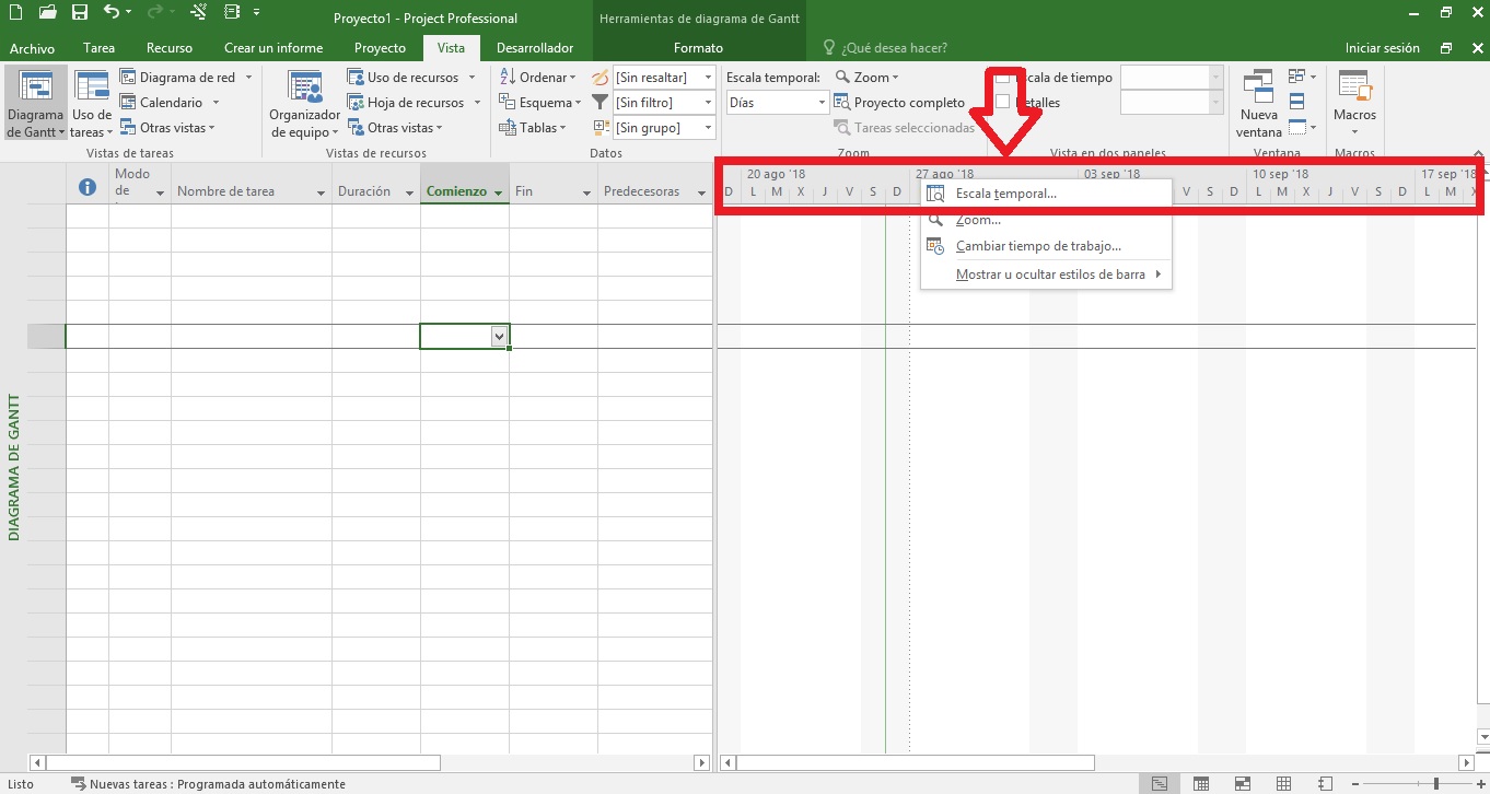 MUNDO PROJECT: CREAR UN CALENDARIO EN MICROSOFT PROJECT