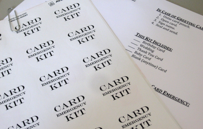 A Girl and her Needle: Emergency Card Kit