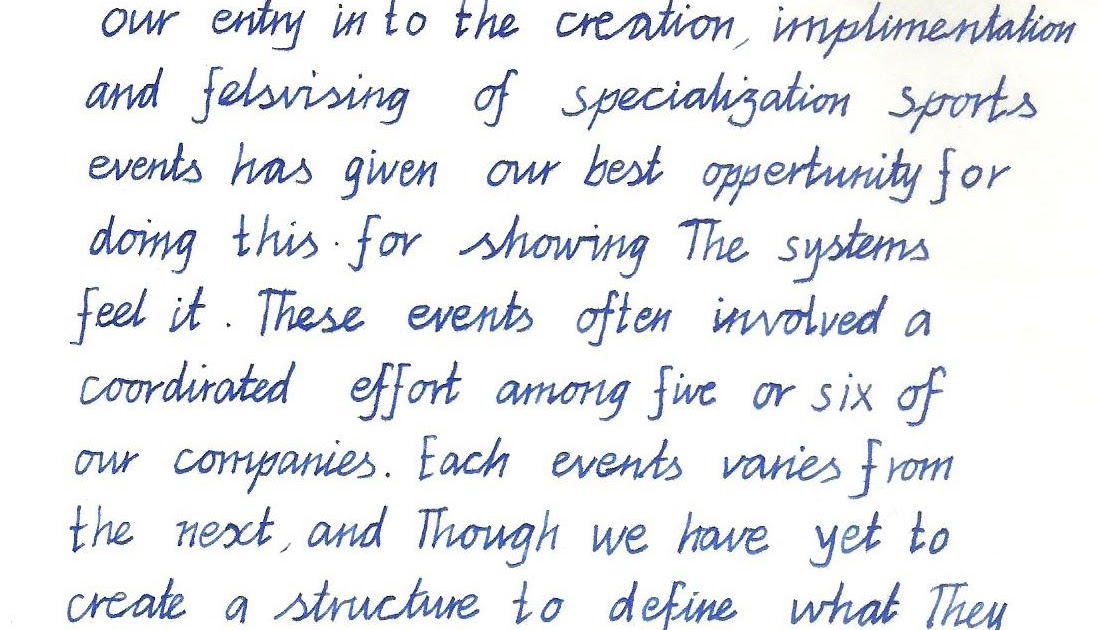 Fluent Handwriting: Handwriting Samples