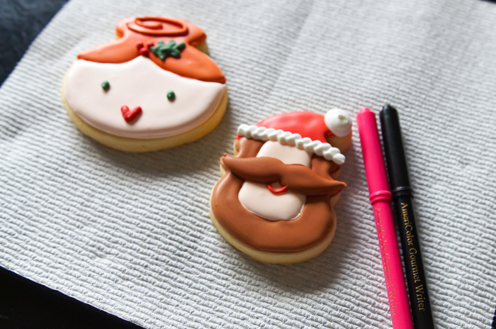 Newlywed Santa and Mrs. Claus Cookies | Bake at 350°