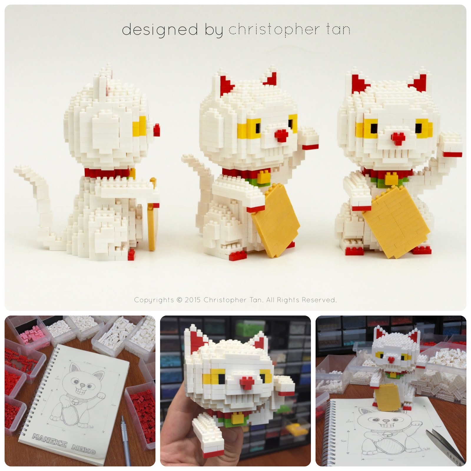 Christopher Tan: My XL nanoblock Maneki Neko and Shishimai