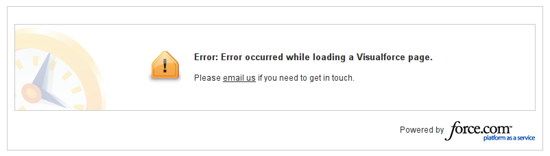 Rubber Ducking With Nachiket Error Occurred While Loading A Visualforce Page
