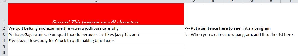 logophilius: Build a Pangram Machine in Excel