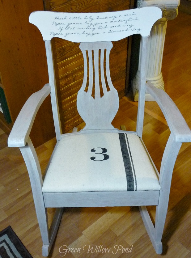 Green Willow Pond: Rocking Chair Tutorial Part 2: Painting and Stenciling