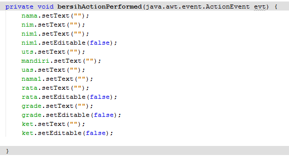 Program Penilaian Siswa Menggunakan Java Netbeans