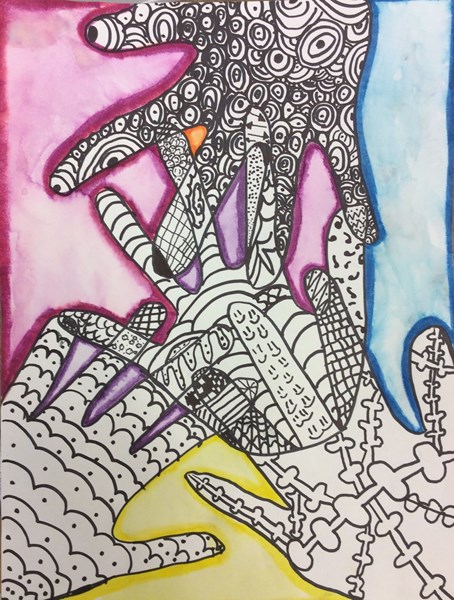 Mrs. Nicholas's Art Blog: 5th Grade Hand Line Design Project