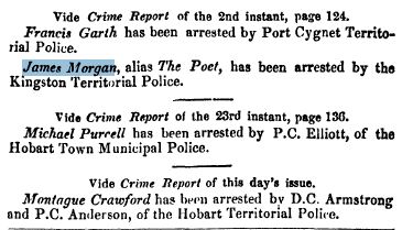 Thomas J. Nevin | Tasmanian Photographer: Prisoner James MORGAN alias ...