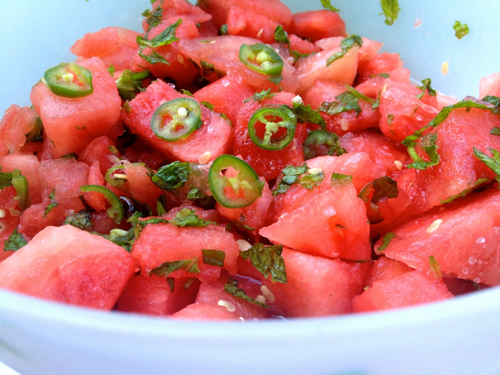 Spicy Watermelon Mint Salad | sealaura