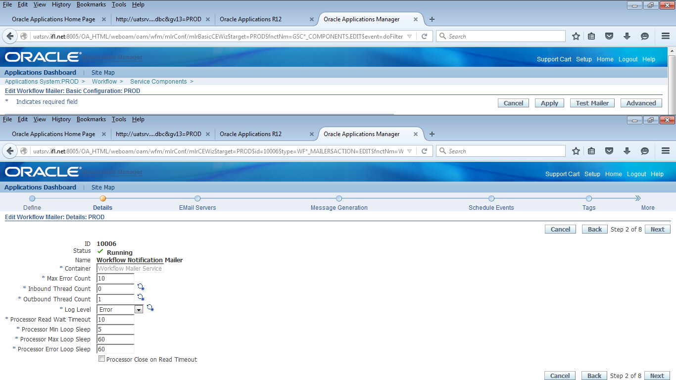 Oracle Technical Consultant Information Oracle Workflow Mailer Configuration
