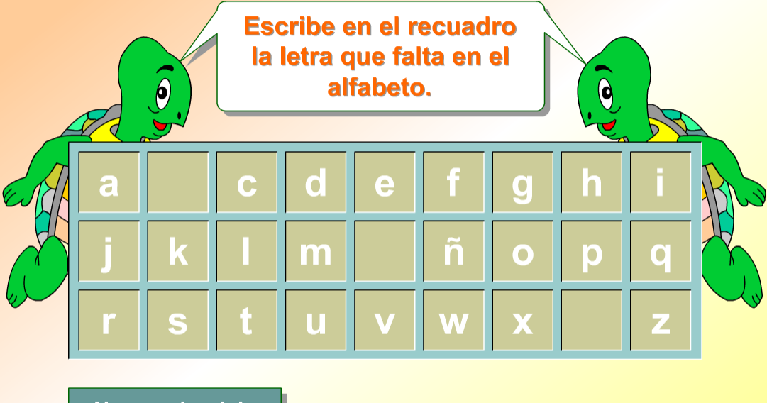 Escuela infantil castillo de Blanca: COMPLETA EL ALFABETO