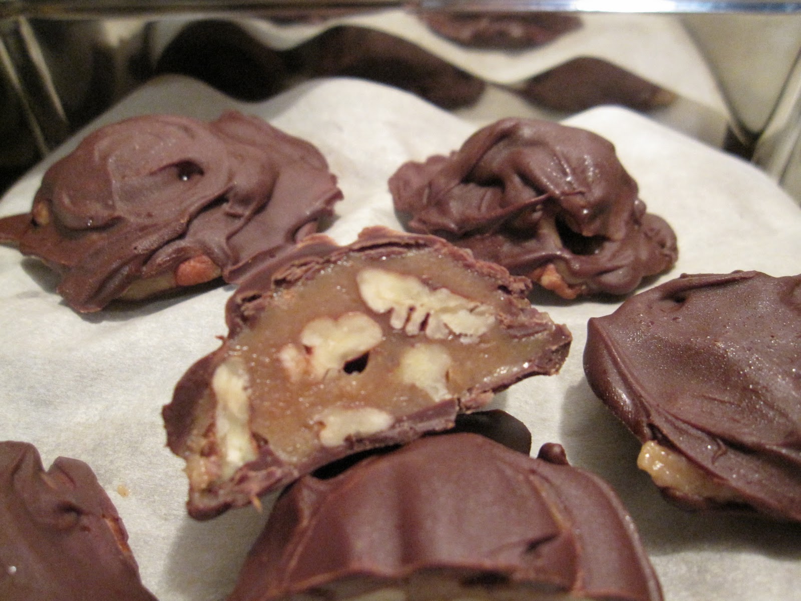 Pour le plaisir de manger: « Tortues » au chocolat (Turtles) de Ricardo